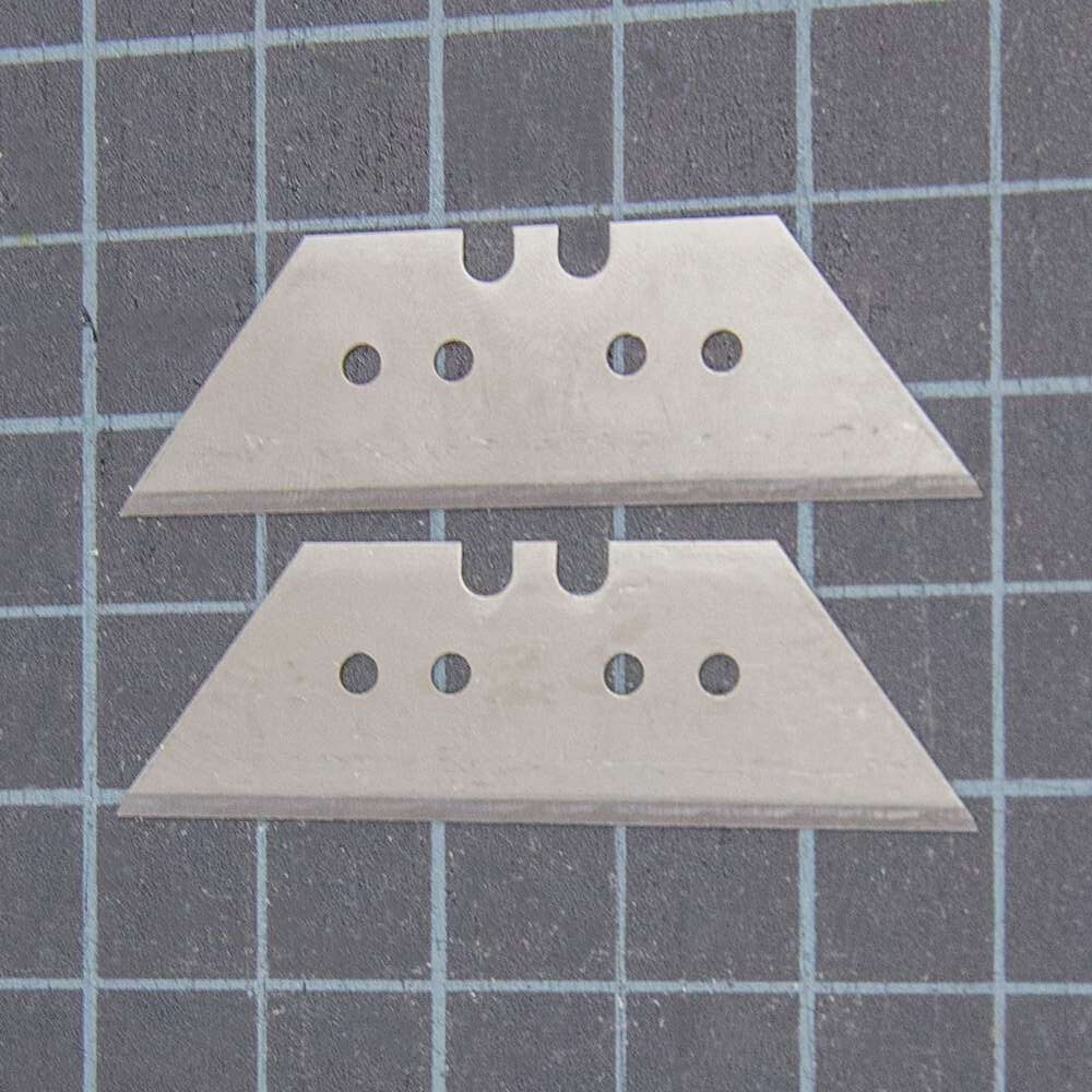 4-Hole Replacement Utility Razor Blades 8 Pack Standard Trapezoid Box ...