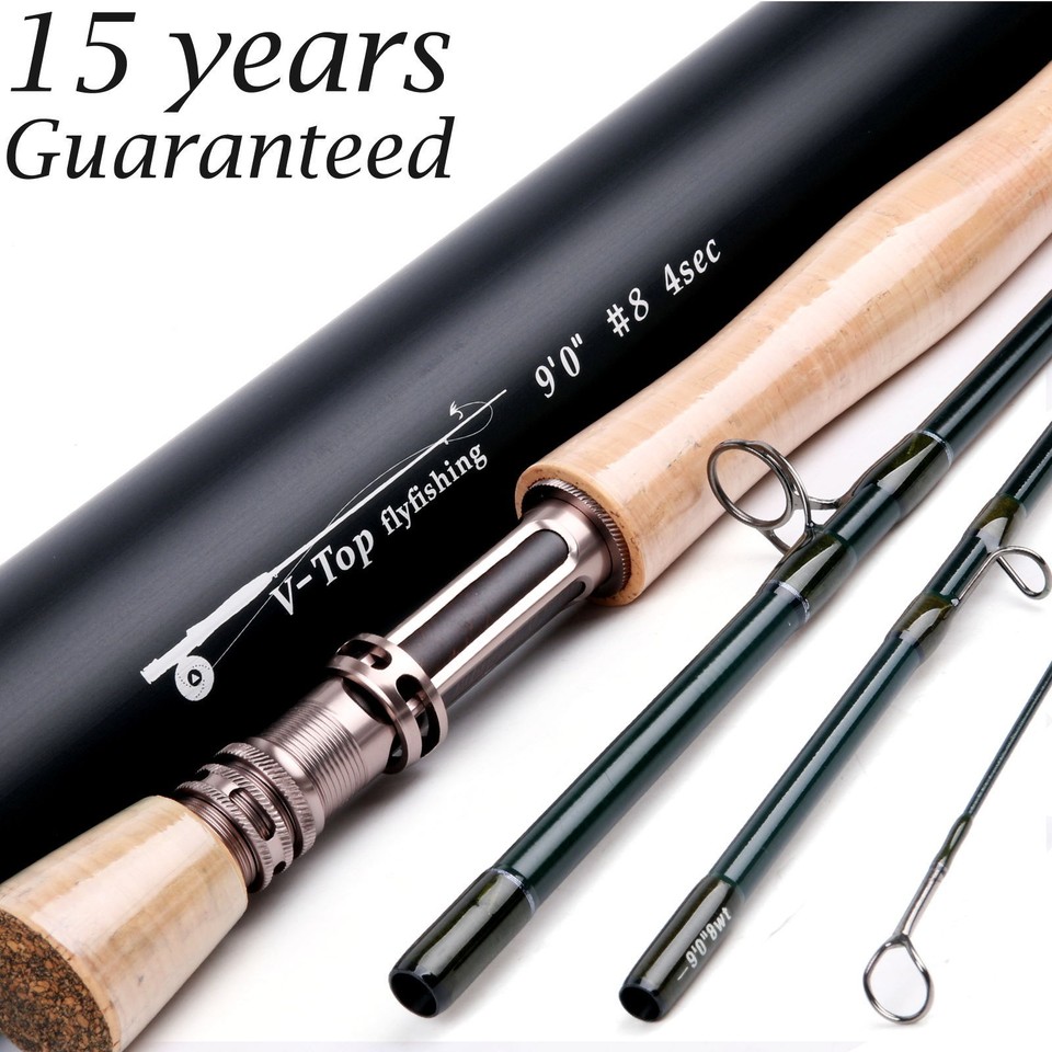 Maxcatch Fly Rod V-TOP 9FT 5/6/8WT 4 Piece Fast Action (IM12) With ...