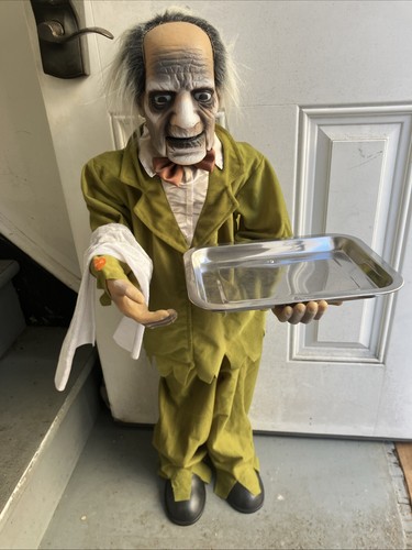Spooky Village Haunted Animated Butler W/Candy Dish Halloween Sound ...