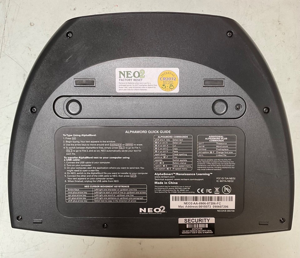 AlphaSmart NEO2 Tested Laptop Word Processor New BATTERIES USB Cable | eBay