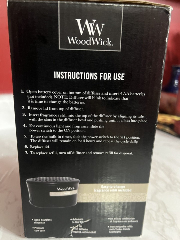 Yankee Candle WoodWick Radiance Diffuser Fireside With Fragrance Fan ...