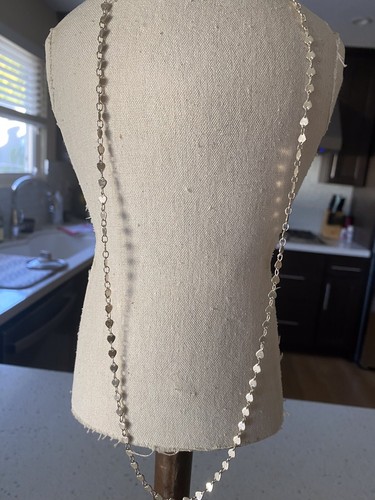 Sterling Silver VALENTINES Necklace 7 MIL Love Heart Chain 28” Stamped ...