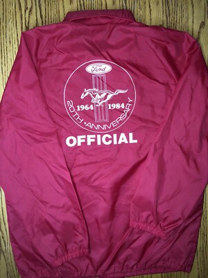 Ford Mustang 20th Anniversary OFFICIAL Jacket Size Medium Vintage 1984 ...