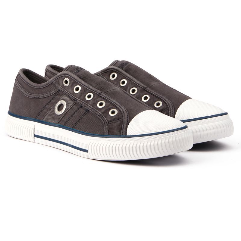 S Oliver Womens Canvas Slip-On Plimsolls Sneakers Grey | eBay