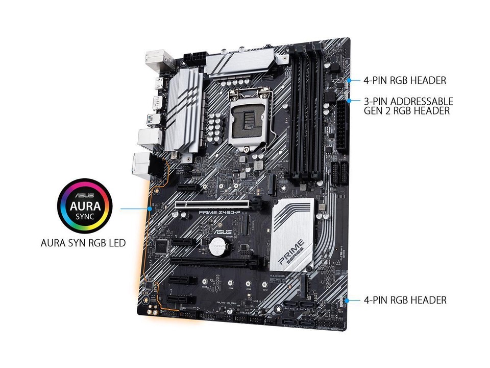 ASUS PRIME Z490-P LGA 1200 Intel Z490 SATA 6Gb/s ATX Intel Motherboard ...