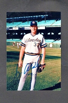 1987 JAY ALDRICH MILWAUKEE BREWERS AUTOGRAPHED 3.5 X 5 COLOR PHOTO | eBay