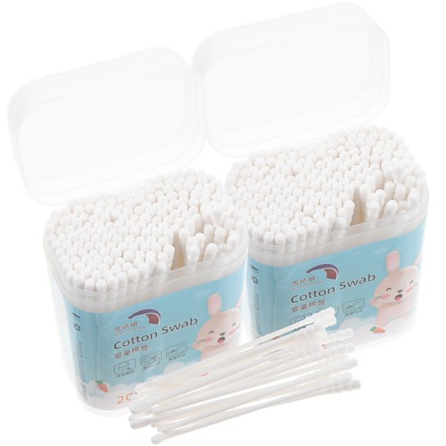 400 PCS/2 Cotton Swabs for Baby Kids Medical Ear Cleaning Sticks | eBay UK