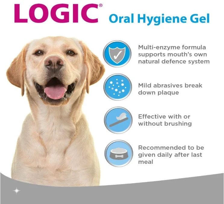 Logic Oral Hygiene Gel for Cats and Dogs, 70 g with Finger Toothbrush ...