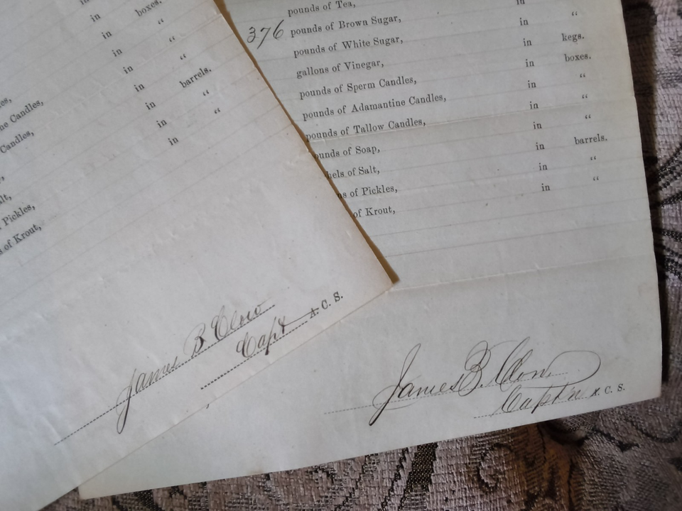 3 CIVIL WAR DOCUMENTS - Camp Pierpoint, VA 1861-62 Union officers ...