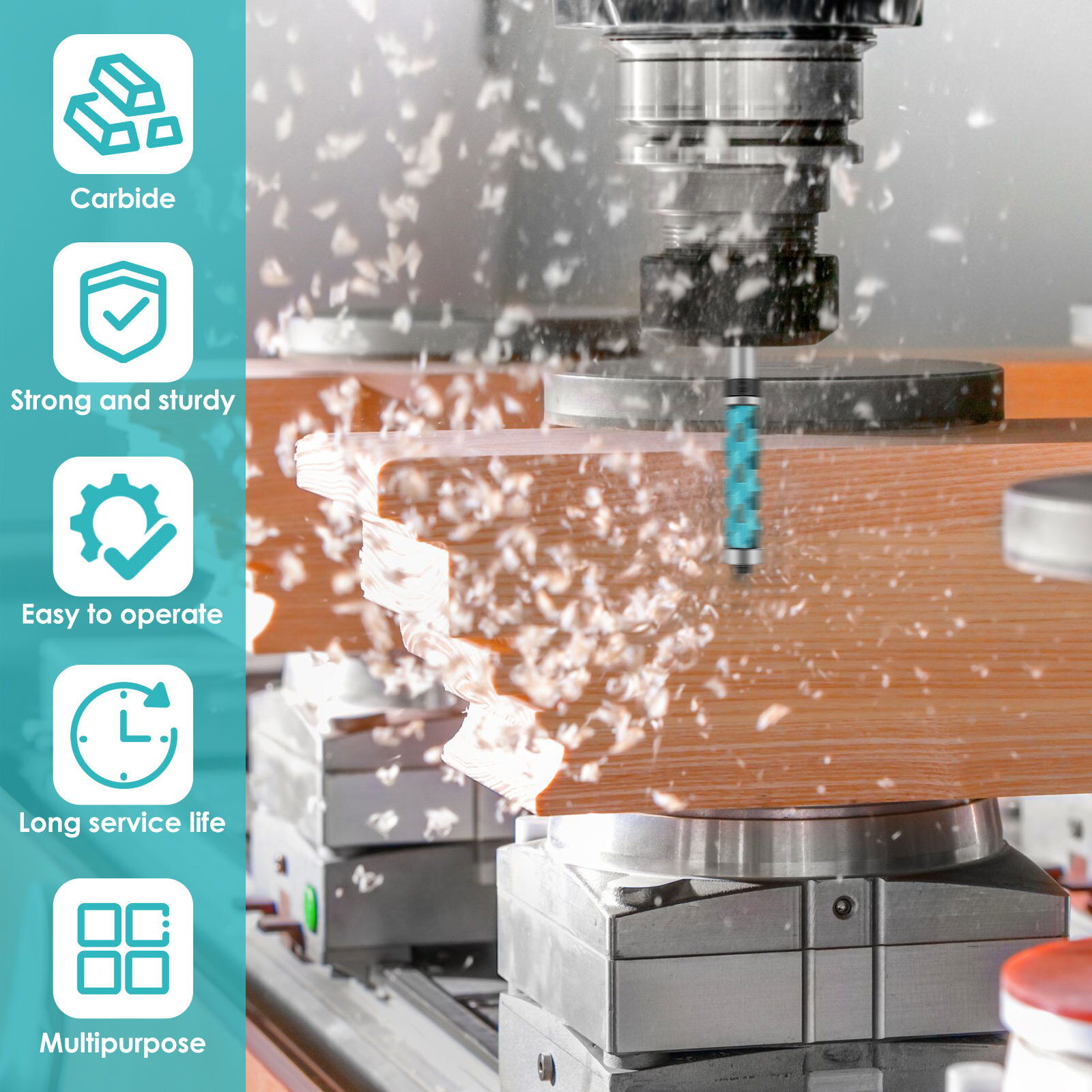 4Pcs 1/2inch Shank Flush Trim Router Bit Double Bearing Spiral Trimming ...