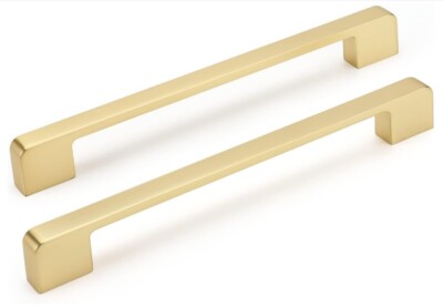 10 BRUSHED GOLD CABINET HANDLES; 8 INCH | eBay