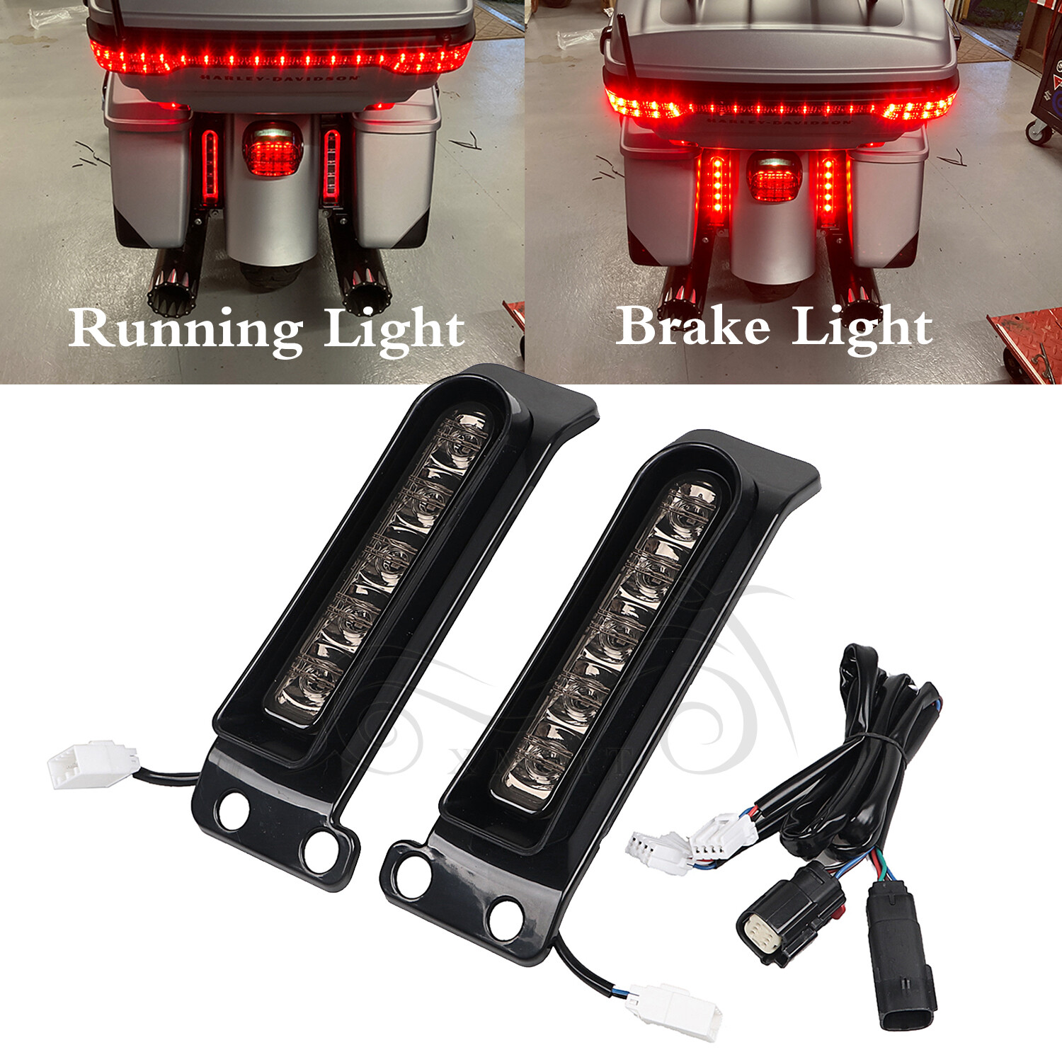 Auxiliary LED Lamp Rear Fender Lighting For Harley Electra Glide FLHTK ...