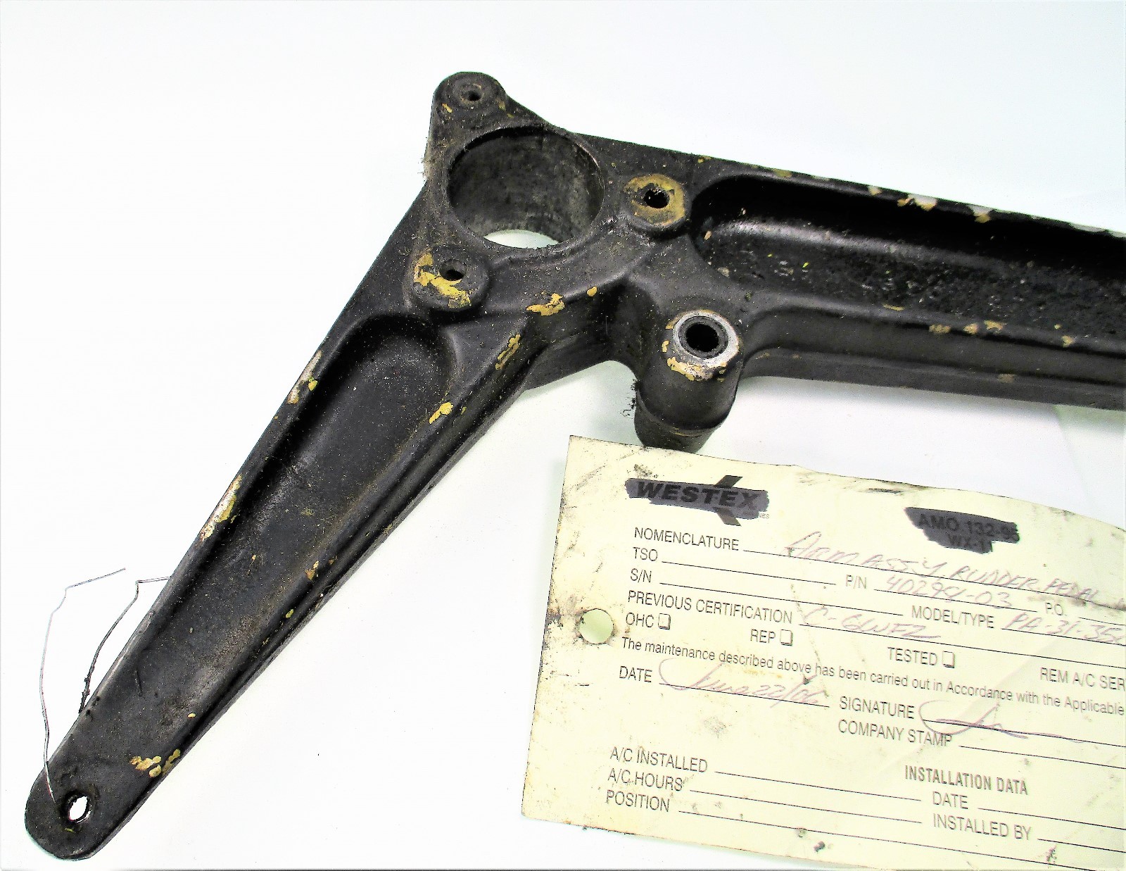 Piper Aircraft Part Rudder Pedal L/H Inboard Arm 40298-03 | eBay