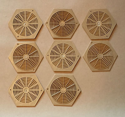 8 X 3 Inch Hexagonal Air Vents BEIGE Caravan Motorhome Camper Gas Boats ...
