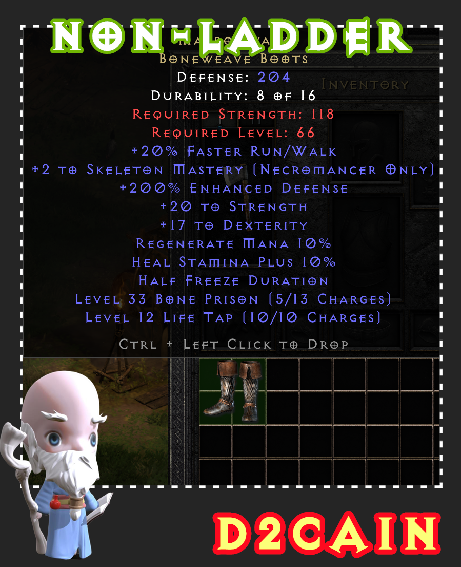 Diablo 2R SC⭐️Non-Ladder⭐️2 Skill, Marrowwalk Boots⭐️PC/SWITCH/PS | eBay