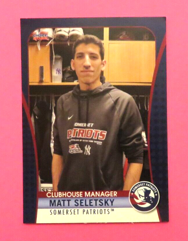 2022 Choice, Somerset Patriots, Clubhouse Manager - MATT SELETSKY | eBay