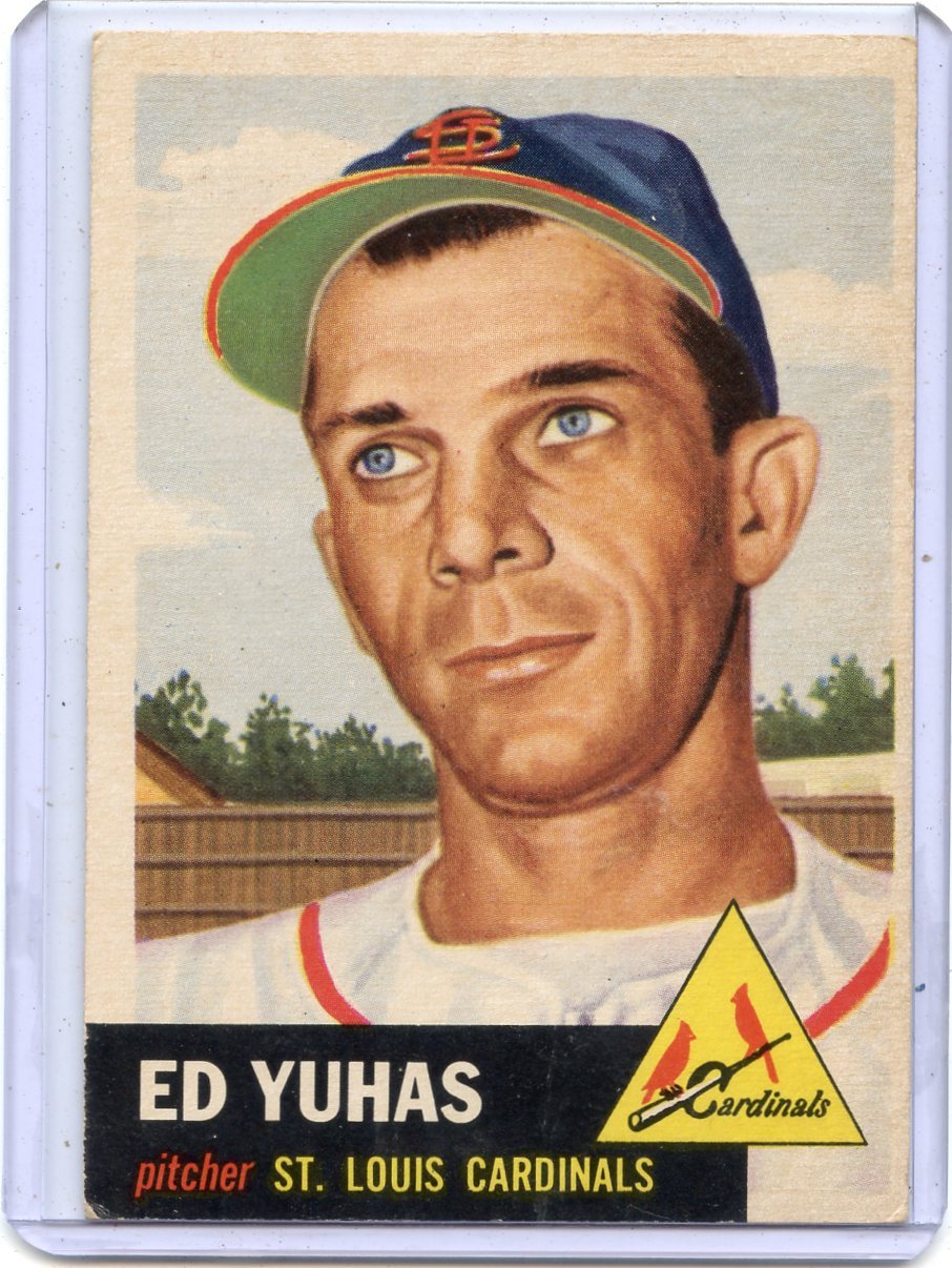 1953 TOPPS BASEBALL #70 ED YUHAS, ST. LOUIS CARDINALS 080318 | eBay