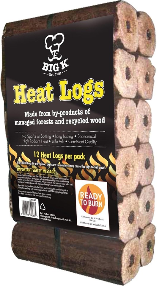 Multipacks 10kg Heat Log High Burning Hot Fire Briquette Fire-wood Kiln ...
