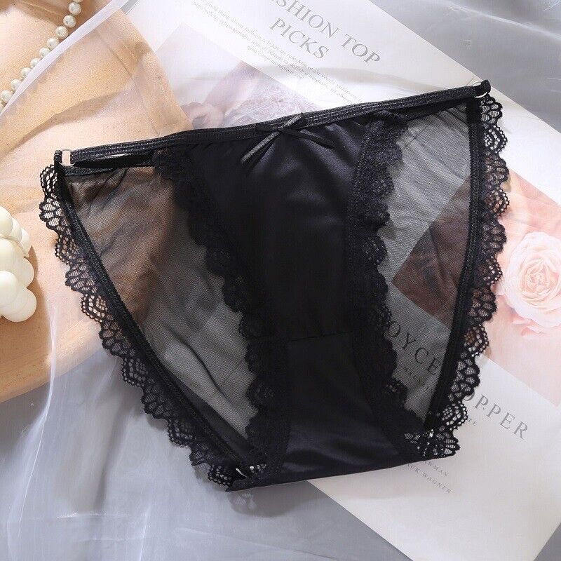 5 Pcs Lot Womens Sexy Satin String Bikinis Panties Silky Briefs ...