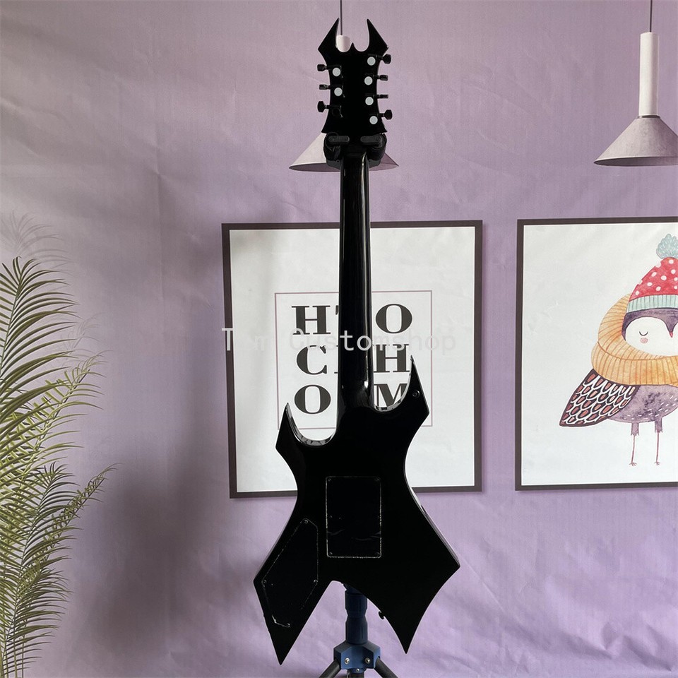 Solid Body 7 String BC Electric Guitar Black Rich Warlock Extreme ...