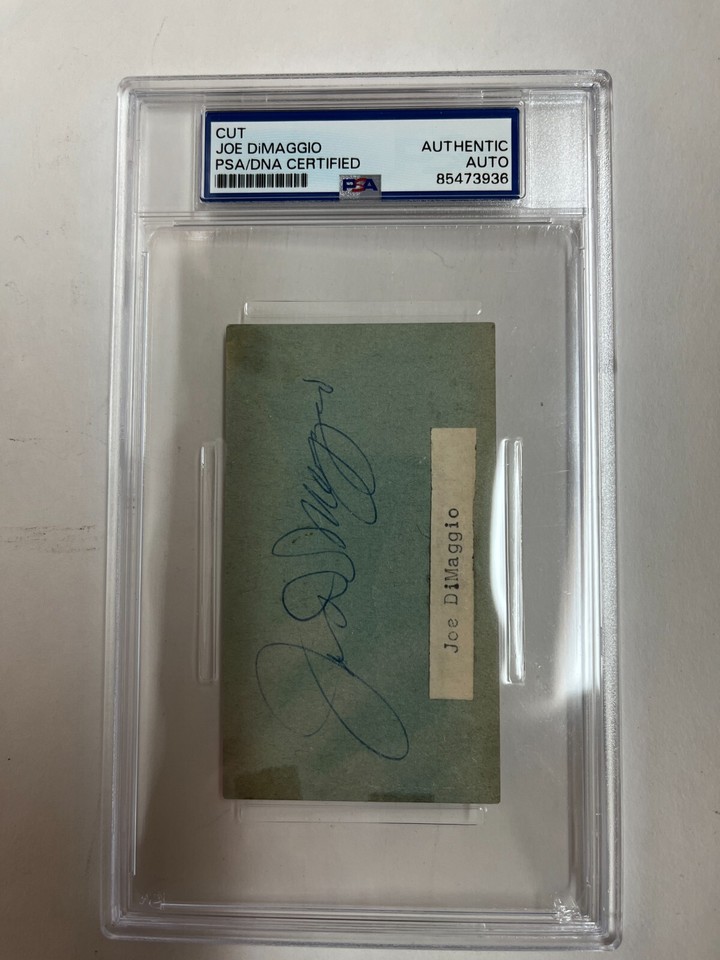 Joe DiMaggio Signed Autograph PSA Certified Early Signature Valet ...