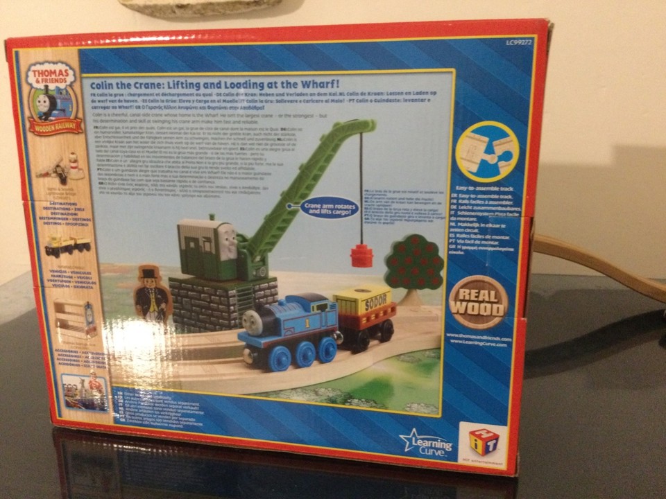Thomas & Friends Wooden Railway Train Colin the Crane In Original Box ...