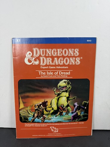 D&D X1 The Isle of Dread - Dungeons & Dragons Module TSR 9043 W/ Map | eBay