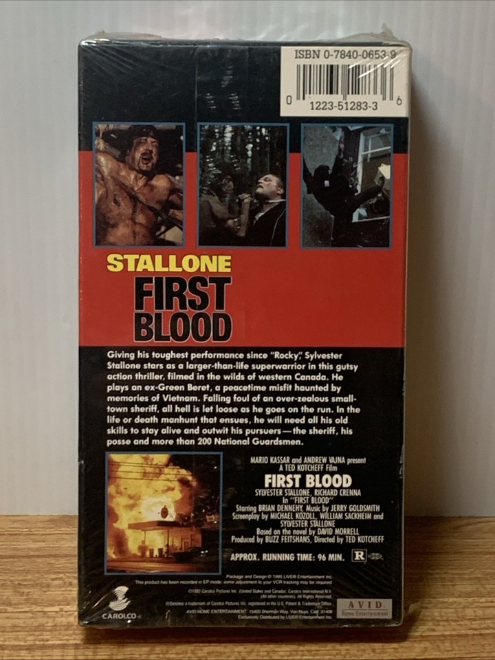 First Blood AKA RAMBO VHS Tape - 96 Minutes 1982 12235128336 | eBay UK