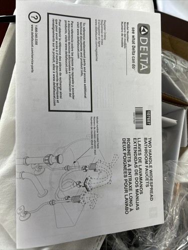 Delta Model 107687 Two Handle Widespread Bathroom Faucet. New | eBay