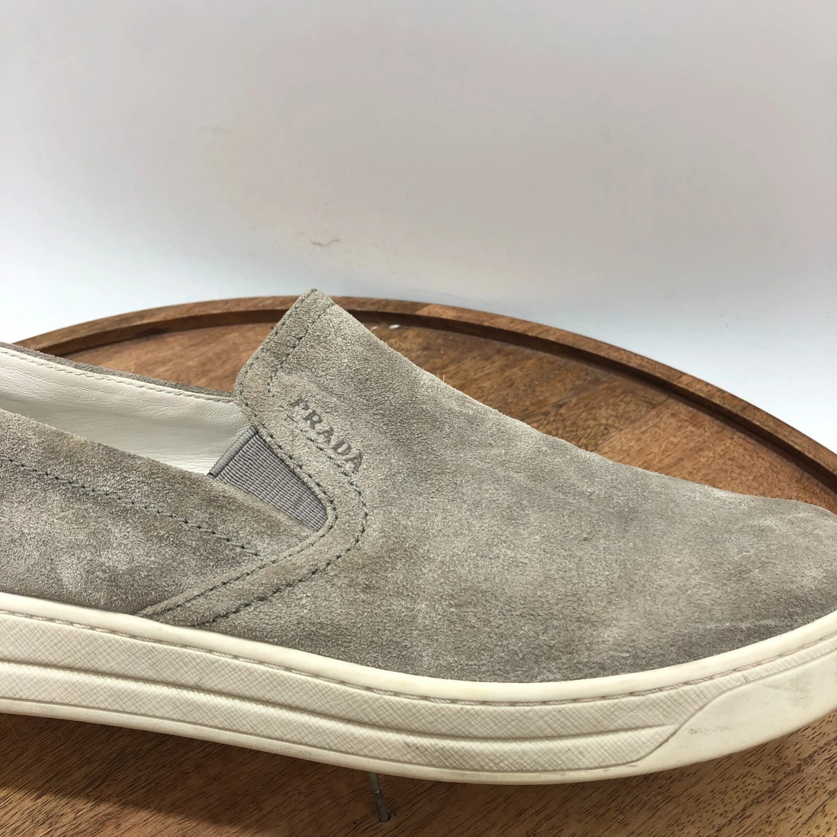 Prada Grey Suede Sneakers