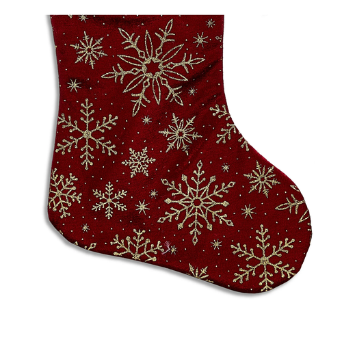 20" Red Velvet Snowflake Christmas Stocking 681884569403| eBay