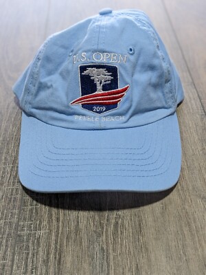US Open Hat Cap Adjustable Blue 2019 Pebble Beach Strapback USGA Member ...