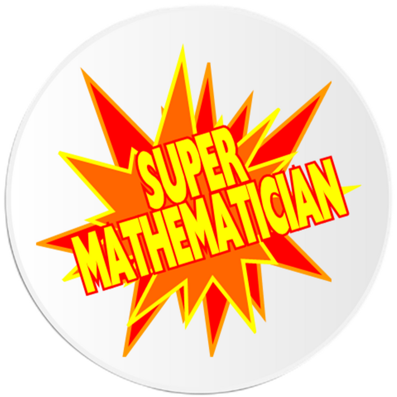 Super Mathematician - 100 Pack Circle Stickers 3 Inch - Math | eBay