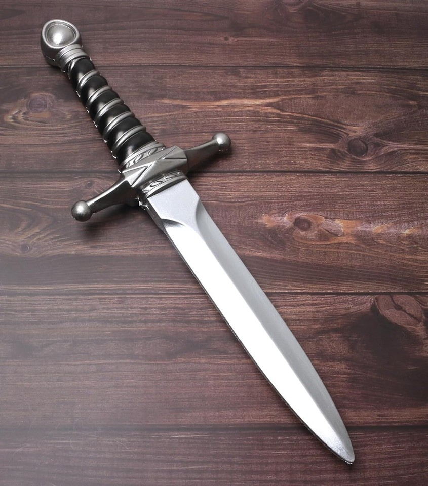 SR 15" Foam Short Sword Prop,Medieval Dark Assassin Dagger for Costume ...