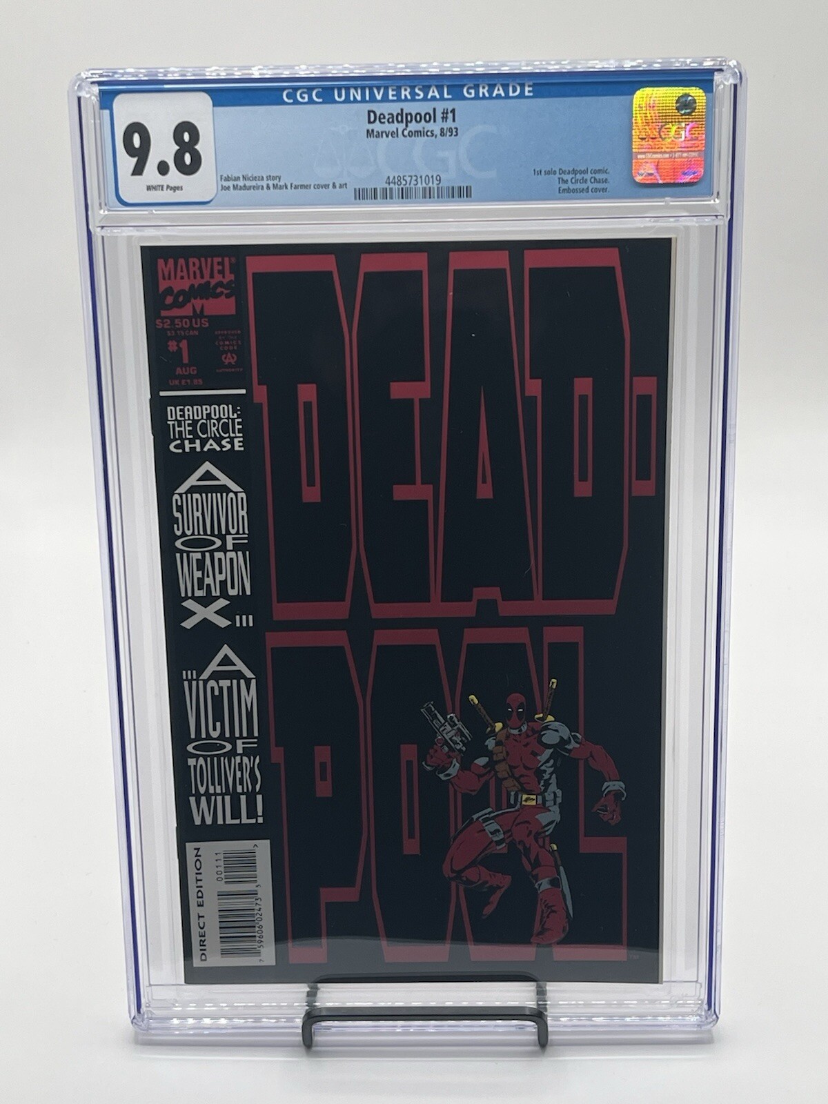 Deadpool: the Circle Chase #1 (Marvel Comics Aug 1993) CGC Graded 9.8 ...