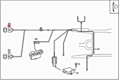 Genuine MERCEDES 638 638/2 903 R129 R170 Fem. Connector hous. el ...