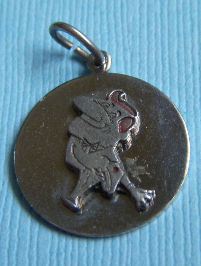 Vintage cartoon character man sterling charm - Gem