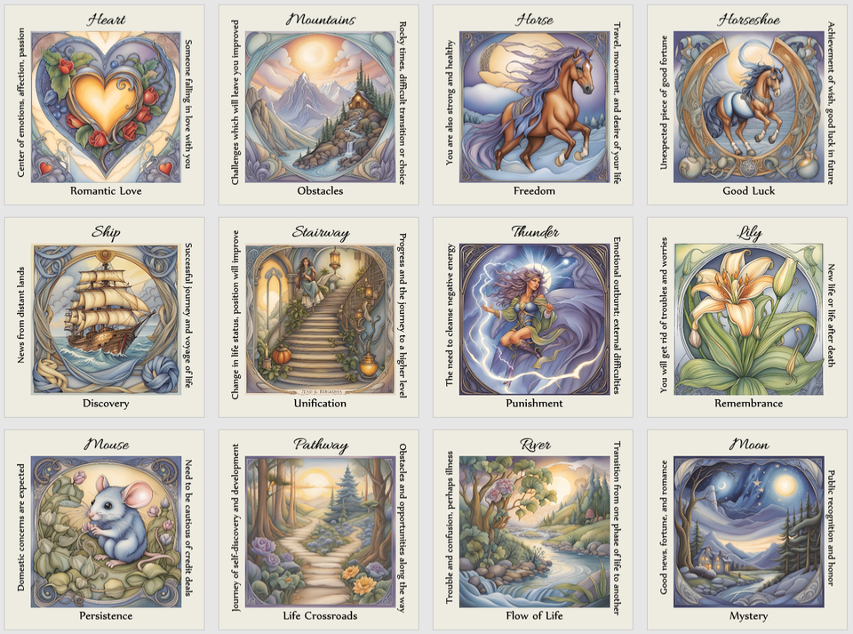 Tea leaf and dreams fortune telling oracle cards. Tasseomancy cards | eBay