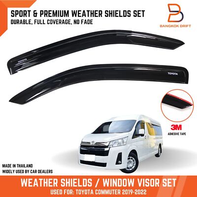 WEATHER SHIELD WINDOW VISOR RAIN GUARD FOR TOYOTA HIACE COMMUTER H300 ...