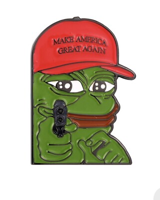 Pepe The Frog Meme Enamel Pins Shooting MAGA Trump second amendment | eBay