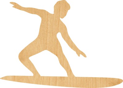 Surfer Laser Cut Out Wood Shape Craft Supply - Woodcraft Cutout | eBay