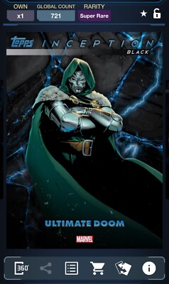 Topps Marvel Collect! INCEPTION BLACK '24 SR ULTIMATE DOOM (DIGITAL) | eBay
