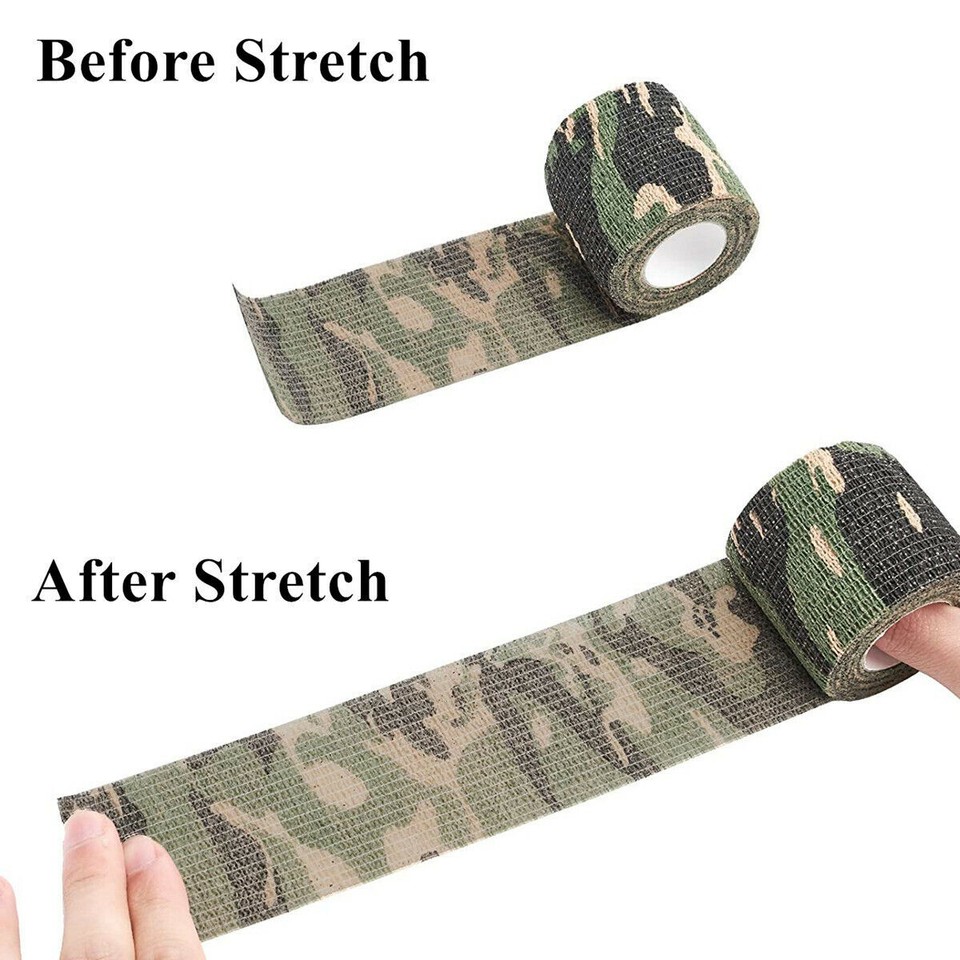 8 Roll 4.5M Camo Wrap Camouflage Tape For Rifle Gun Hunting Stealth ...