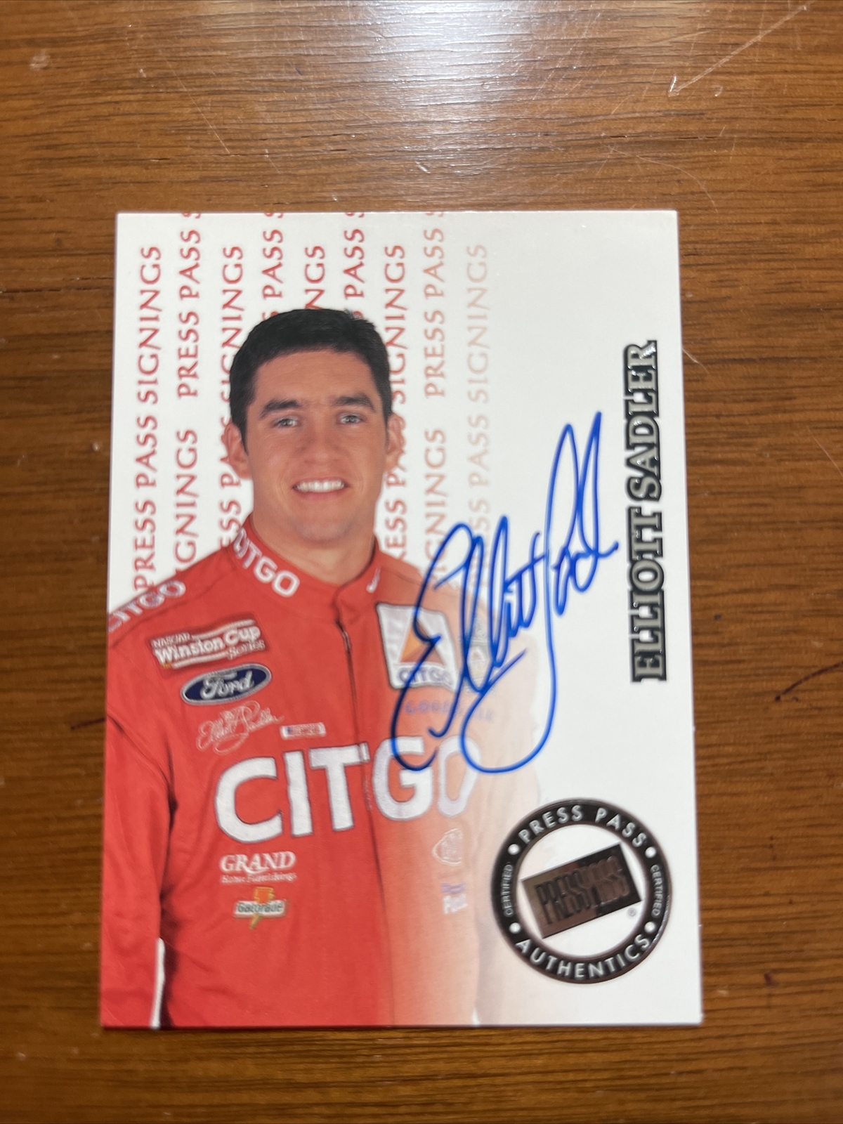 1999 Press Pass Signings Elliott Sadler Auto 30/650 Nascar | eBay