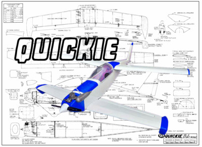 Quickie 1/2A Sport Scale 28" WS RC Airplane Laser Cut Balsa Short Kit ...