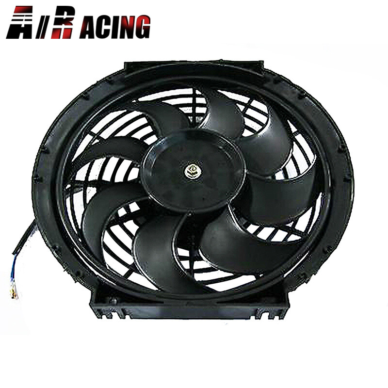 1 X 10" Black Electric Slim Push Pull Engine Bay Cooling Radiator Fan ...