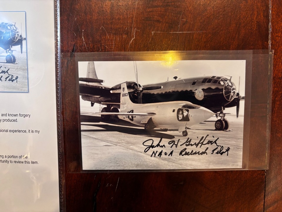 X-1 NACA Test Pilot JOHN GRIFFITH Signed Photo ZARELLI LOA Space !! | eBay