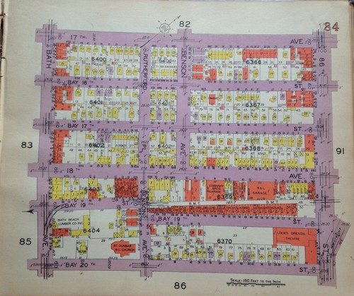 1929 BELCHER HYDE BATH BEACH BENSONHURST ST.DUNBAR CHURCH BROOKLYN NY ...