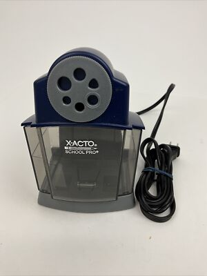 X-ACTO 167X School Pro Electric Pencil Sharpener Auto Black/Blue Tray ...
