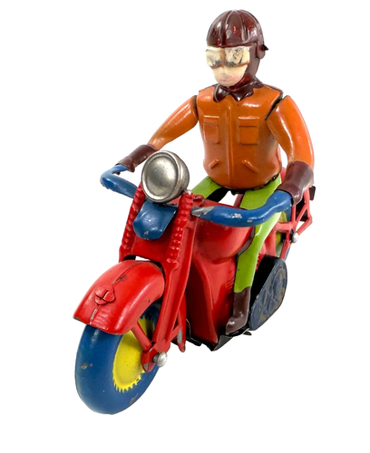 OCCUPIED JAPAN 4 ½” UNBRANDED TIN FRICTION MOTORCYCLE W/RIDER | eBay